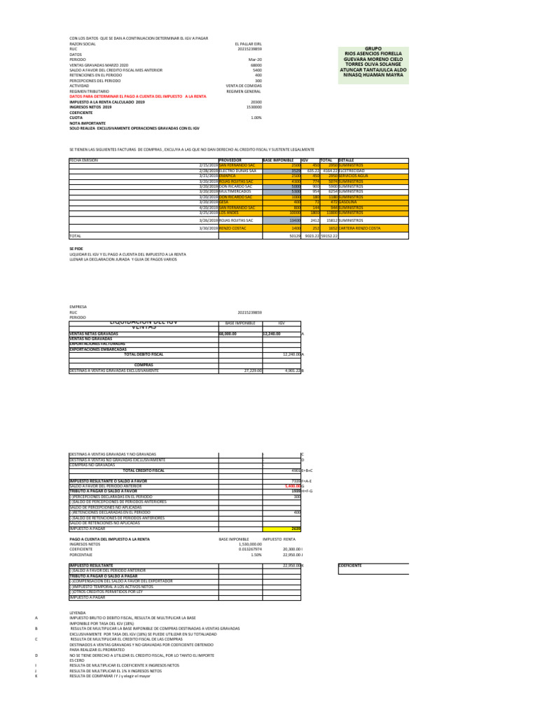 Pc3 - Trabajo Grupal (2) | PDF | Impuestos | Contabilidad