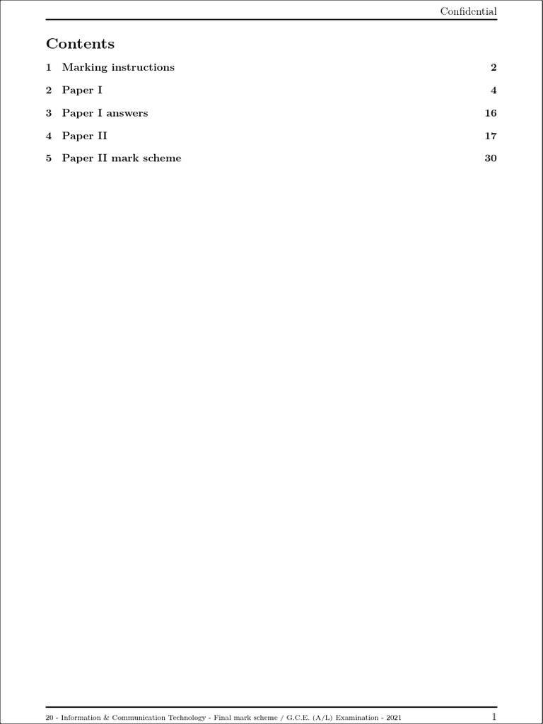 2021 A/L ICT Marking Scheme | PDF | Software Testing | Computer Network