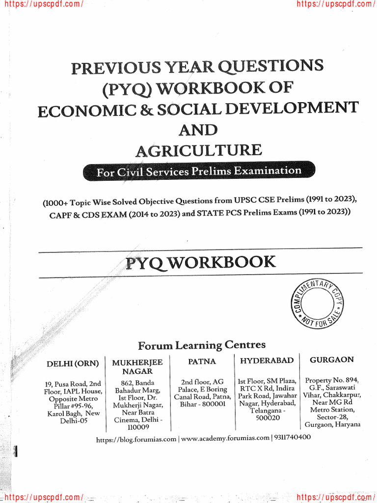 UPSC Prelims 2024 Economy PYQ Workbook | PDF