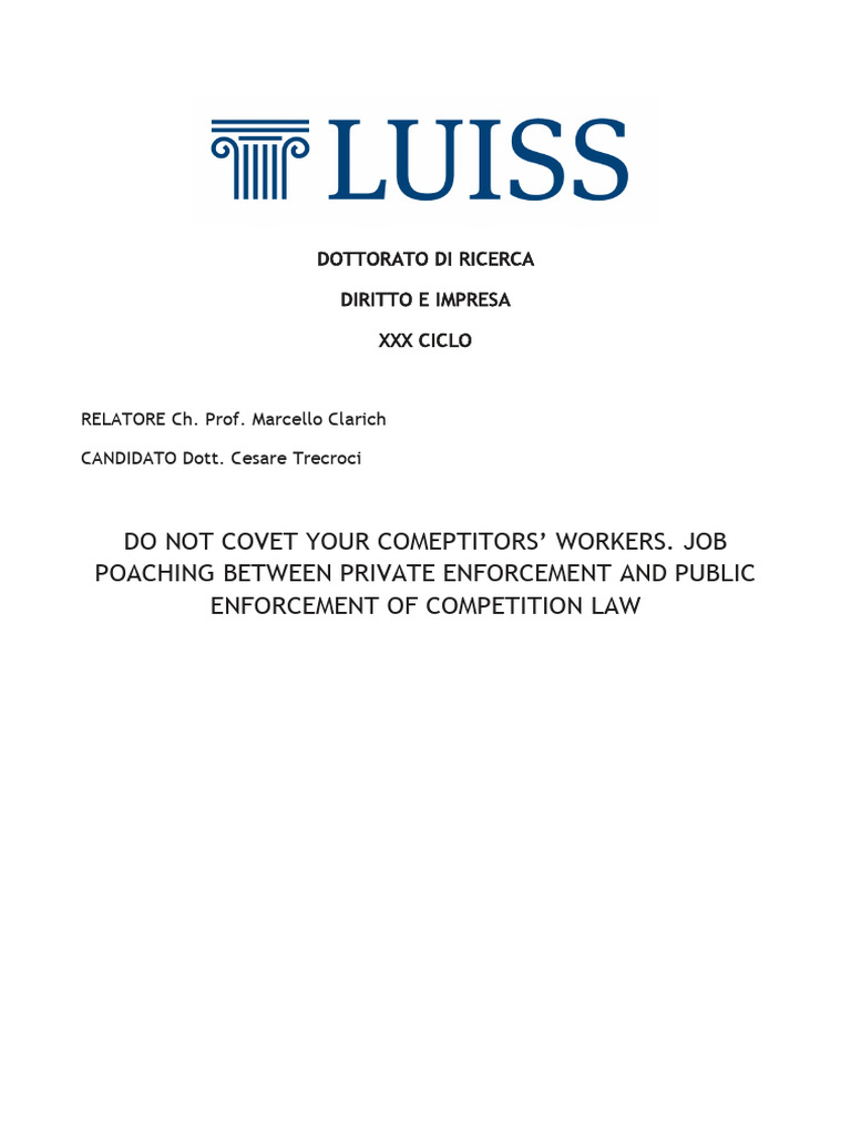Job-Poaching Article | PDF | Competition Law | Tort