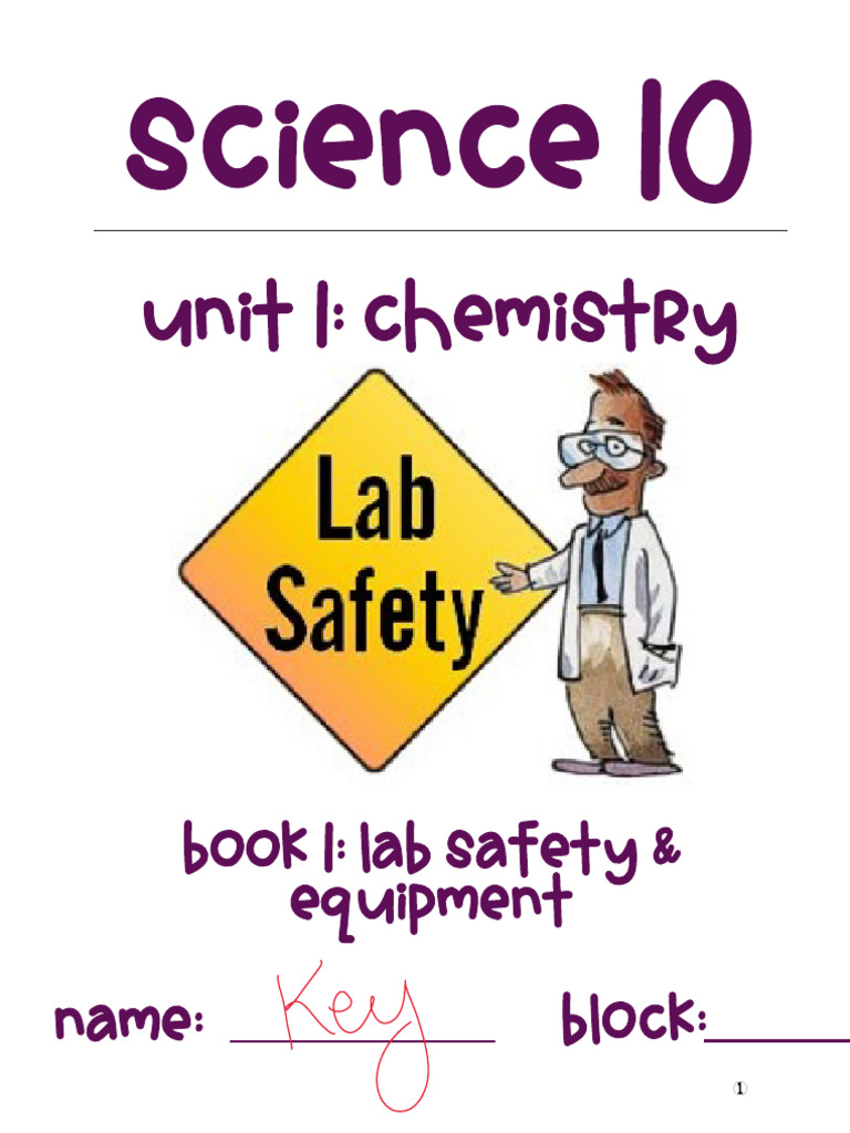 1 Intro Lab Safety Condensed Student Booklet Key | PDF | Laboratories ...