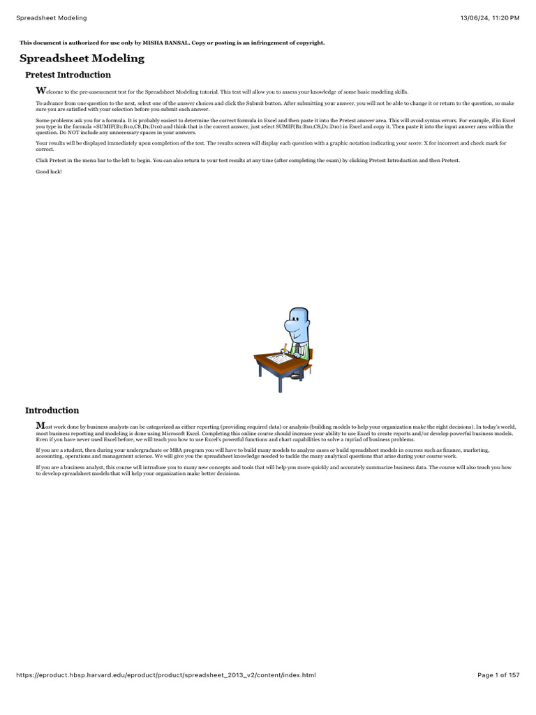 Spreadsheet Modeling | PDF | Microsoft Excel | Spreadsheet Spreadsheet Modeling | PDF | Microsoft Excel | Spreadsheet