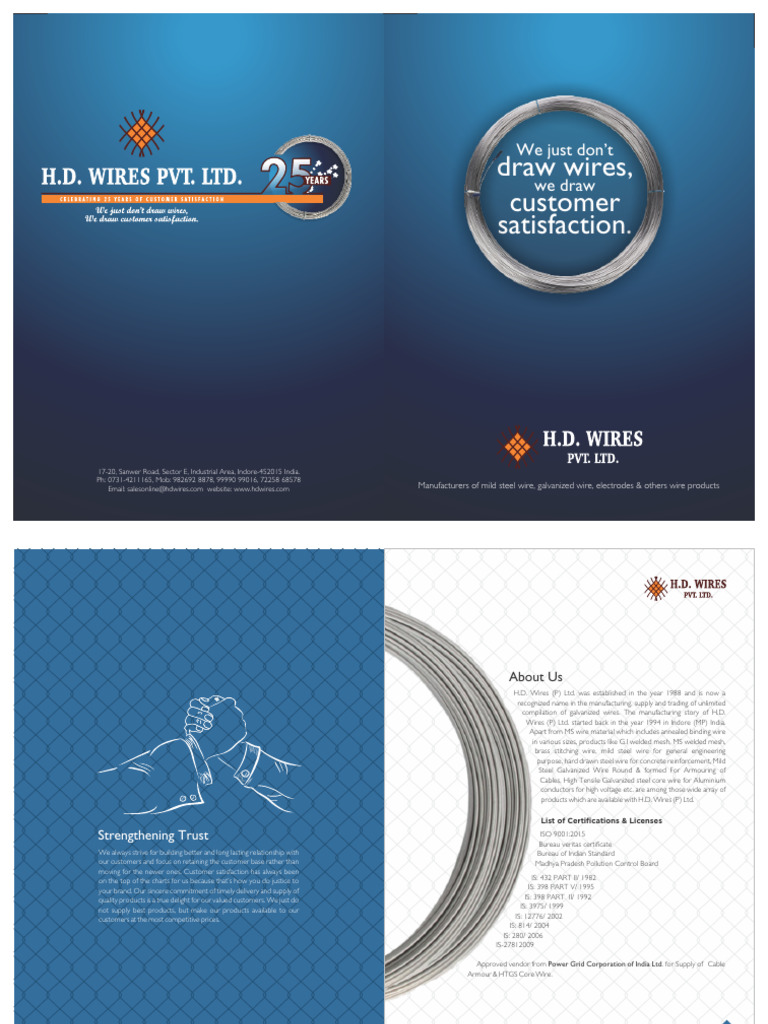 HD Wires Brochures | PDF | Wire | Welding