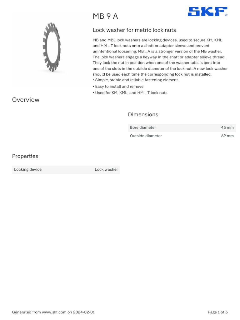 SKF MB 9 A Specification | PDF | License | Application Software