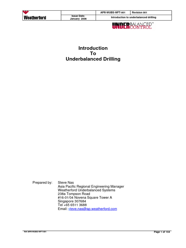 Introduction To Underbalanced Drilling | PDF | Oil Well | Petroleum Reservoir