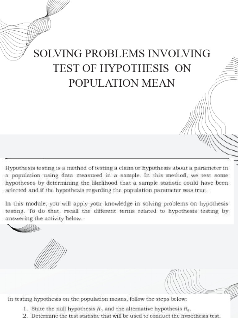 Statistics Ànd Probability | PDF | Hypothesis | Null Hypothesis