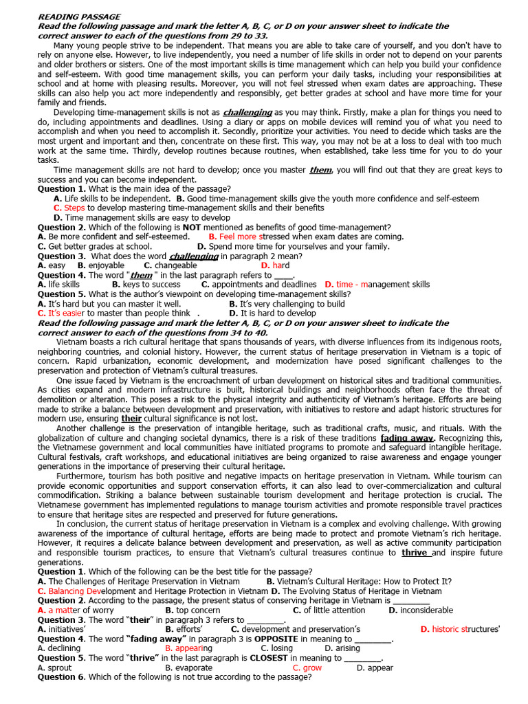 READING PASSAGE Key | PDF | Adolescence | Social Media