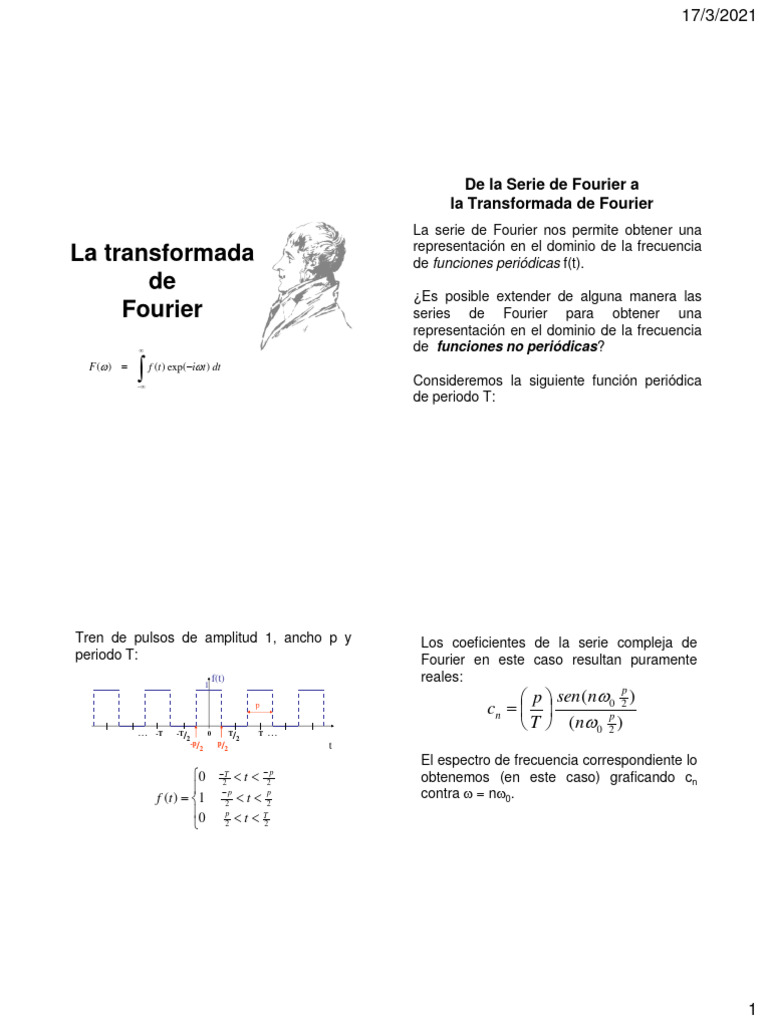 ACF Transformada Fourier | PDF | Transformada de Fourier | Matemáticas
