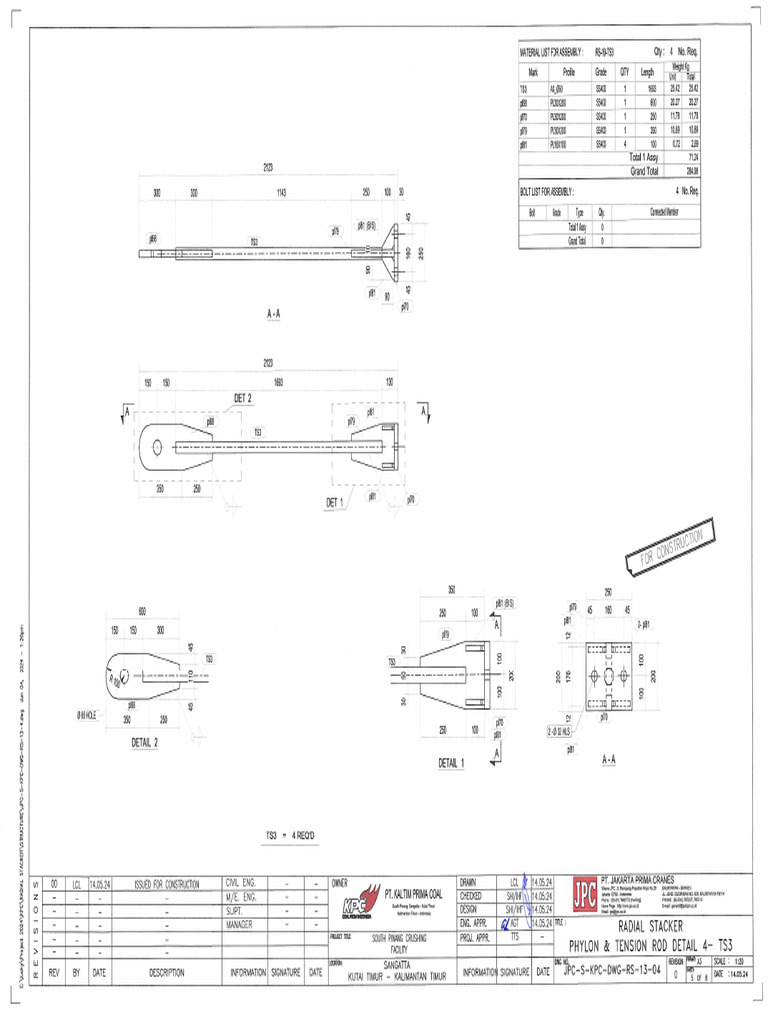 JPC-S-KPC-DWG-RS-13-04 - Phylon & Tension Rod Detail 4 - TS3 | PDF