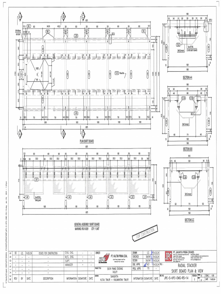 JPC-S-KPC-DWG-RS-14 - RADIAL STACKER - RADIAL STACKER SKIRTBOARD PLAN ...