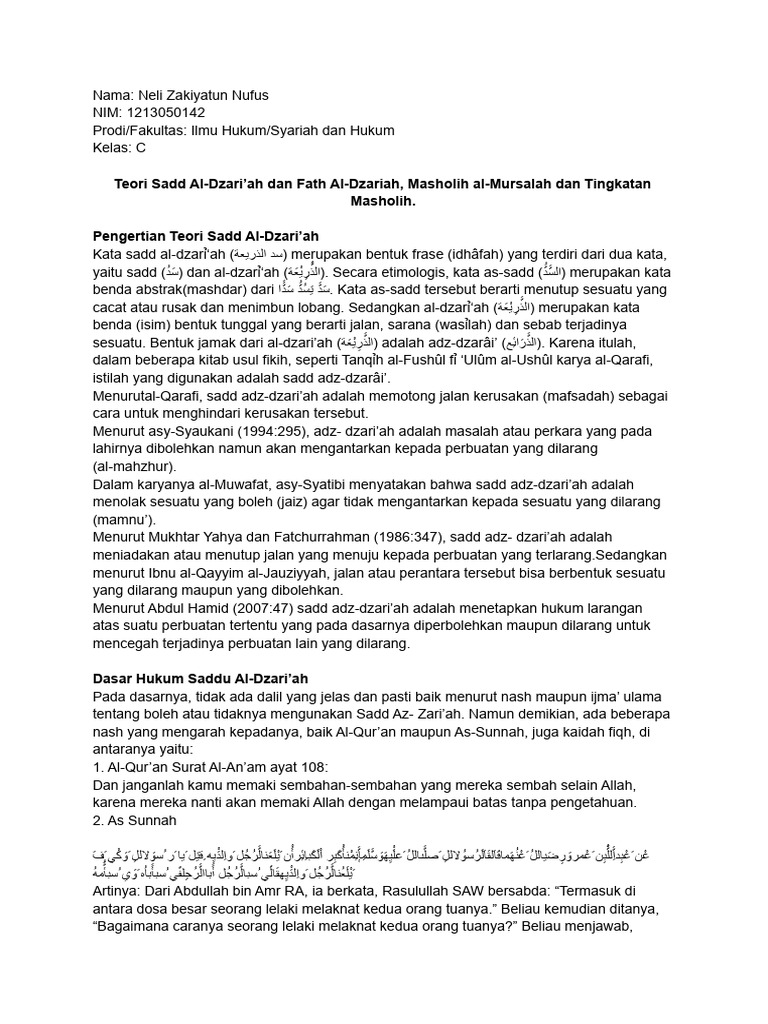 C - 40 - Neli Zakiyatun Nufus - Fiqih | PDF