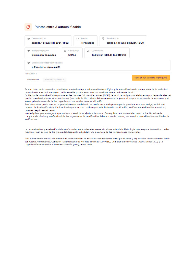 Punto Extra Semana 03 - Normas y Control de Calidad[1] | PDF