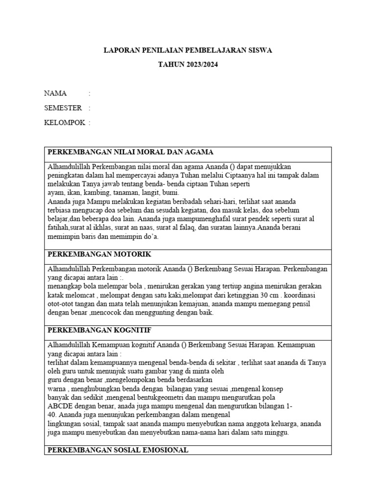 Rapor Akreditasi 7 | PDF | Karier & Perkembangan | Kesehatan Holistik