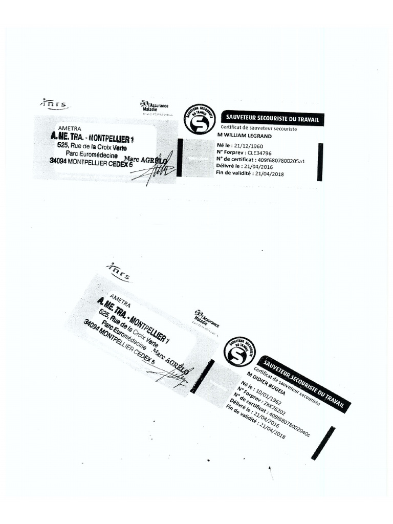Attestation SST | PDF
