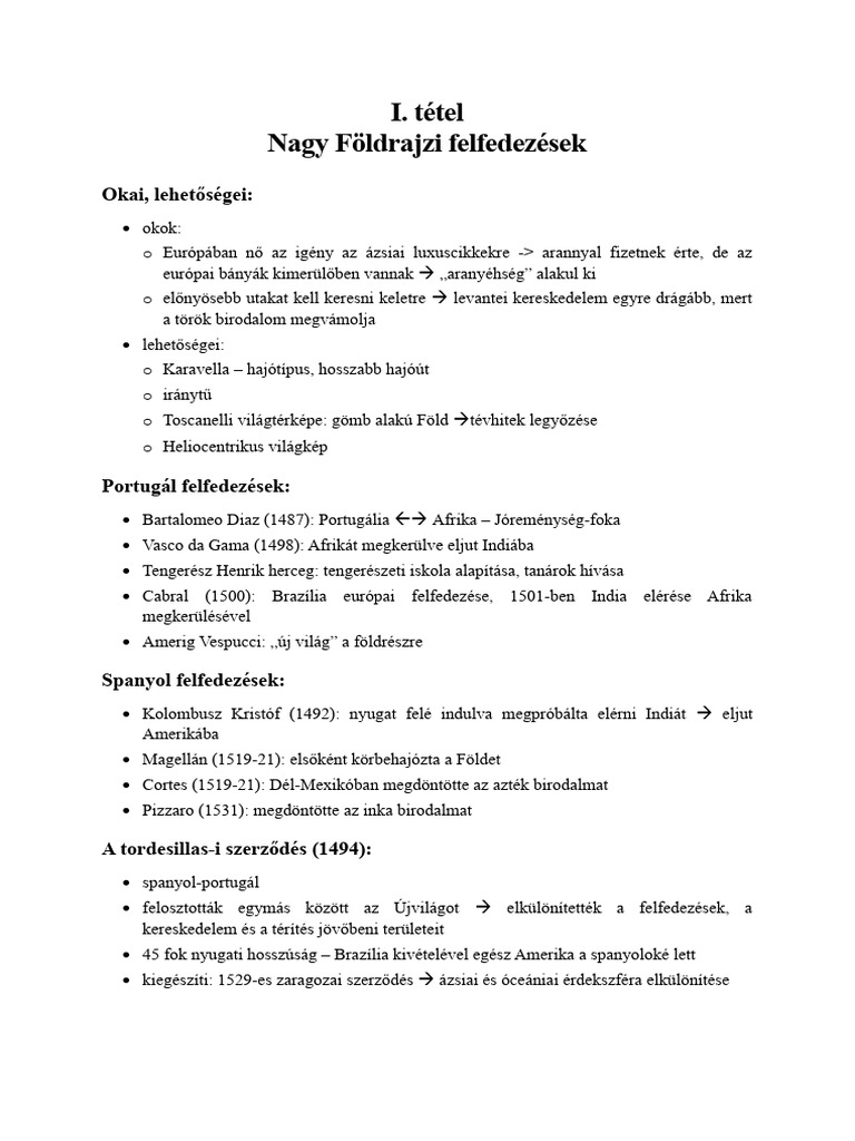 Tetel - Nagy - Foldrajzi - Felfedezesek | PDF