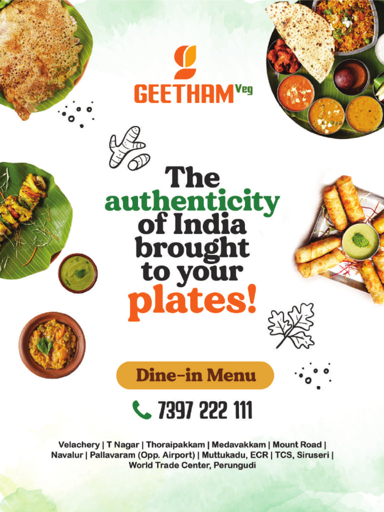 Geetham Dine in Menu | PDF