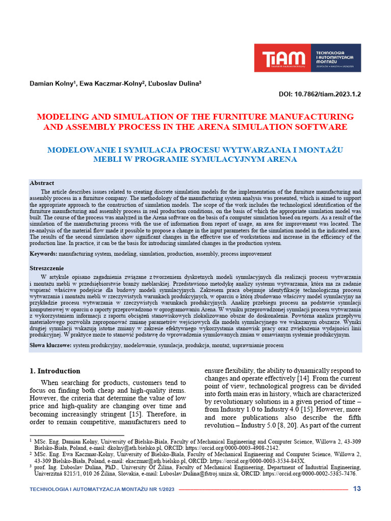 Modeling and Simulation of The Furn | PDF | Simulation | Probability Distribution