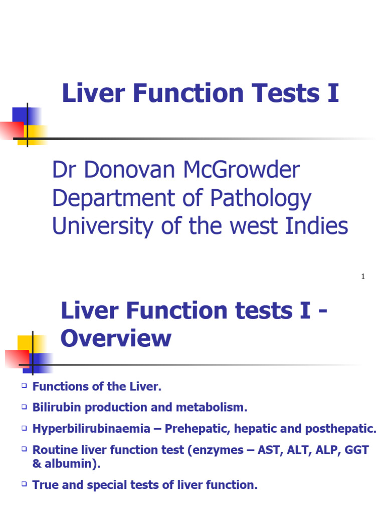 Liver Function Test | PDF | Alanine Transaminase | Liver
