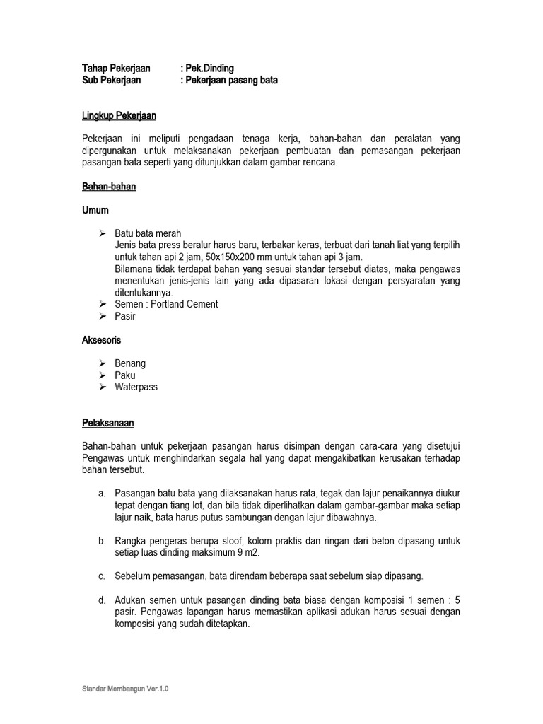 Pek Dinding - Pek Pas Bata | PDF | Griya & Taman | Sains & Matematika