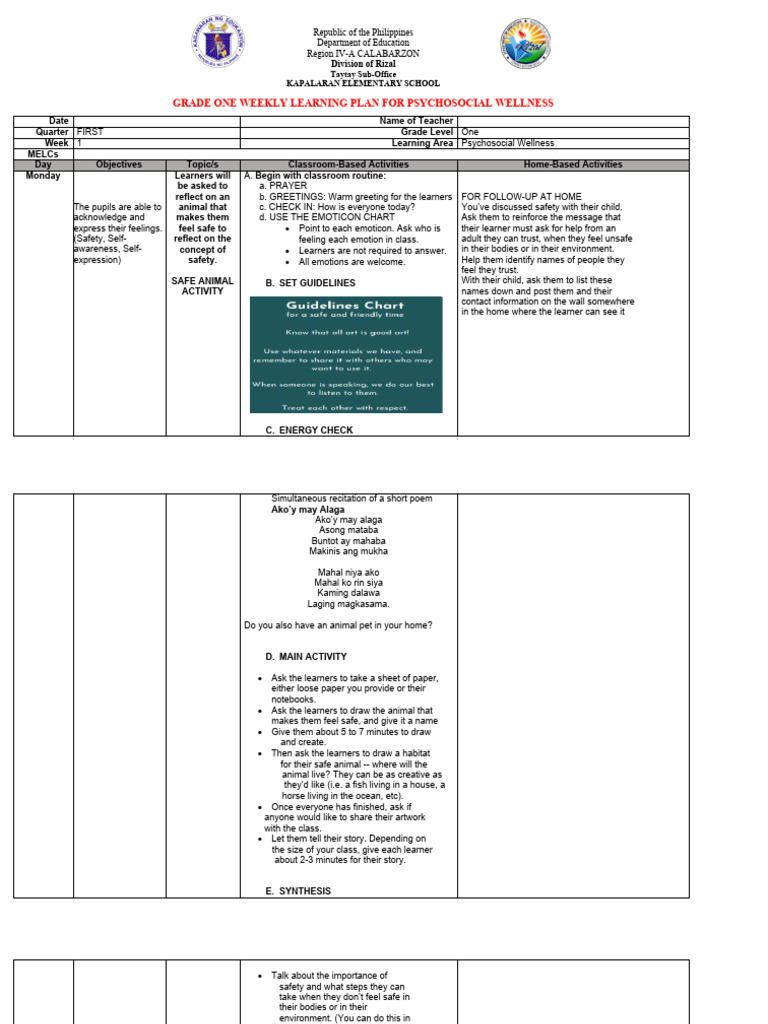 WLP For Psychosocial Osocial Wellness | PDF | Feeling | Learning WLP For Psychosocial Osocial Wellness | PDF | Feeling | Learning