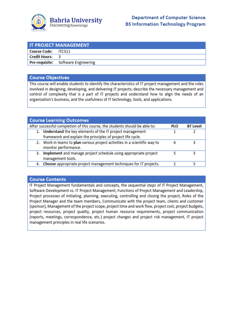ITC311 ITProjectManagement 19022024 124019pm | PDF | Project Management | Engineering