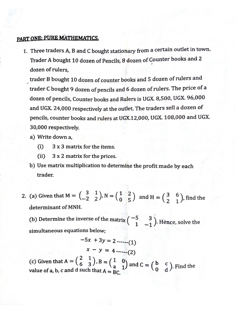 NGS A'level Sub MTC Seminar Qts | PDF