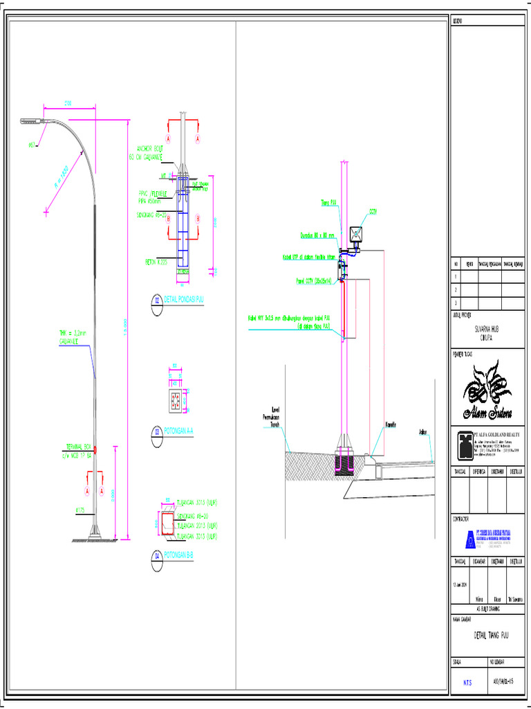 ABD MEP - 302 R2 Detail PJU.dwg Oye-302 Detail Lampu | PDF