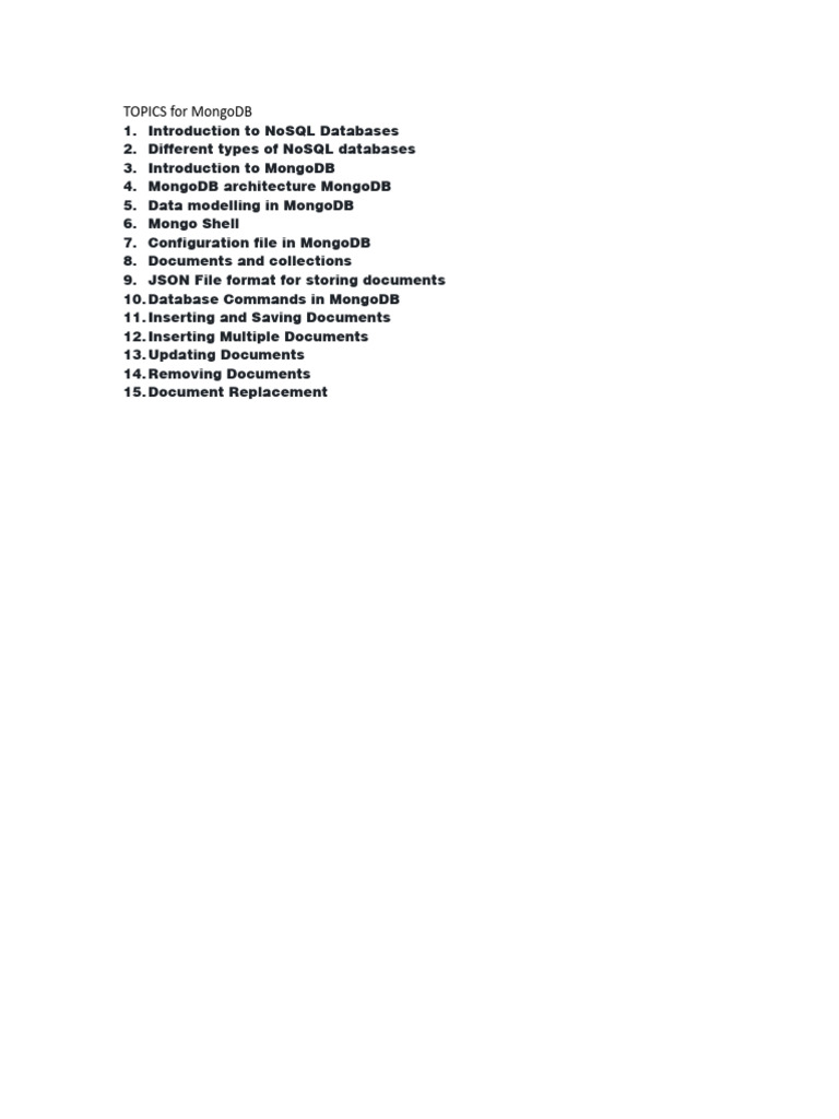 MongoDB Basics and Data Management Guide | PDF