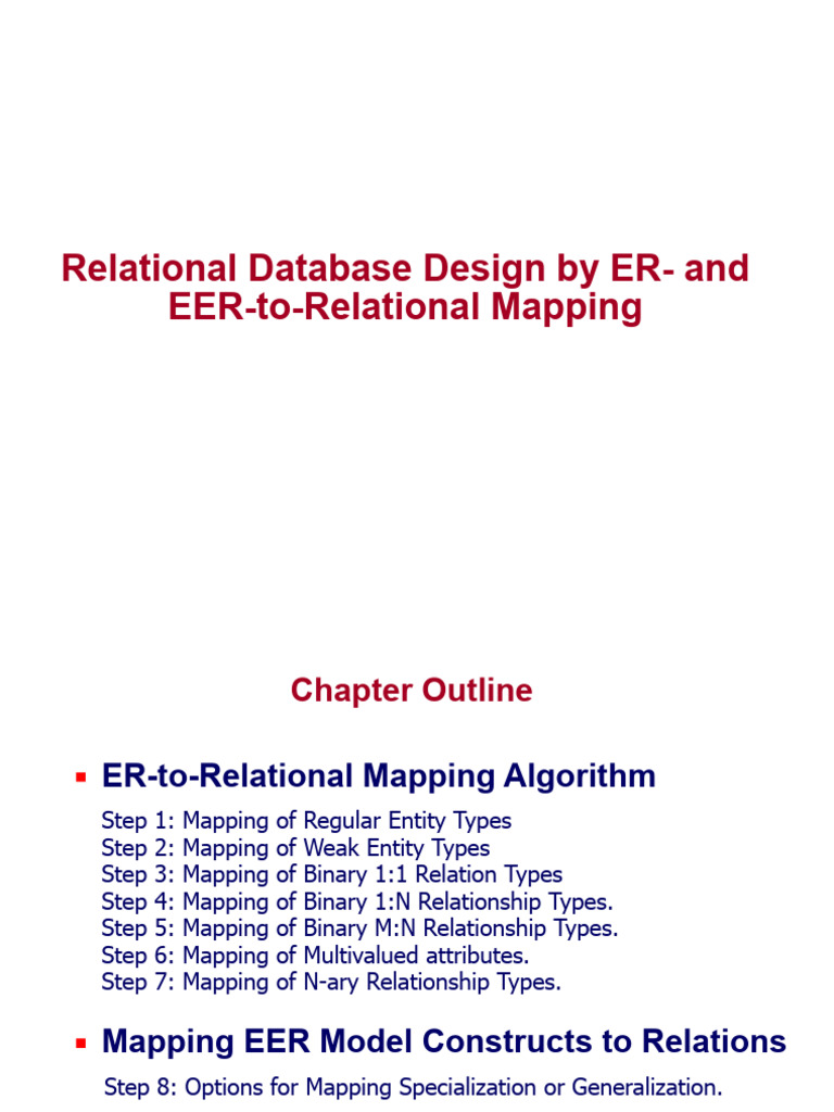 ER - EER To Relational Mapping Final | PDF | Relational Model ... ER - EER To Relational Mapping Final | PDF | Relational Model ...