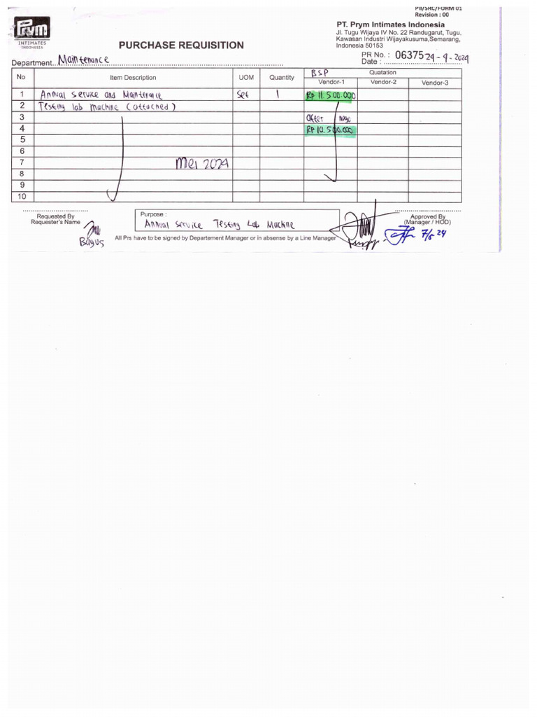 Annual Service - Testing Lab MC | PDF