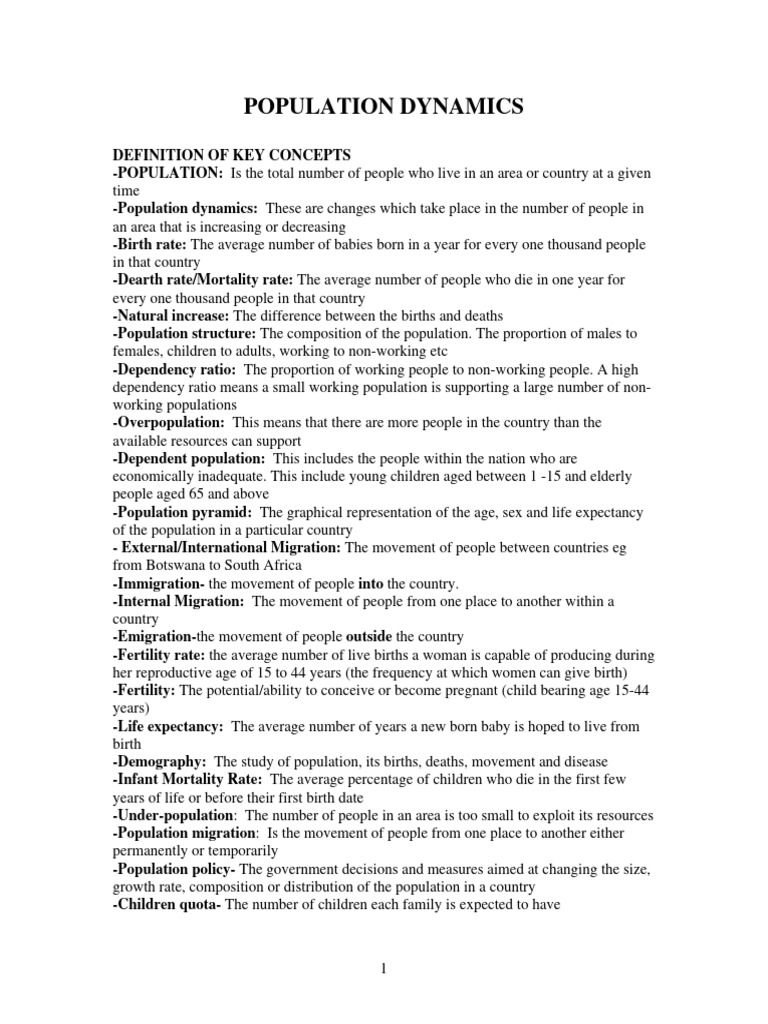 Population Dynamics 104015 | PDF | Family Planning | Birth Control