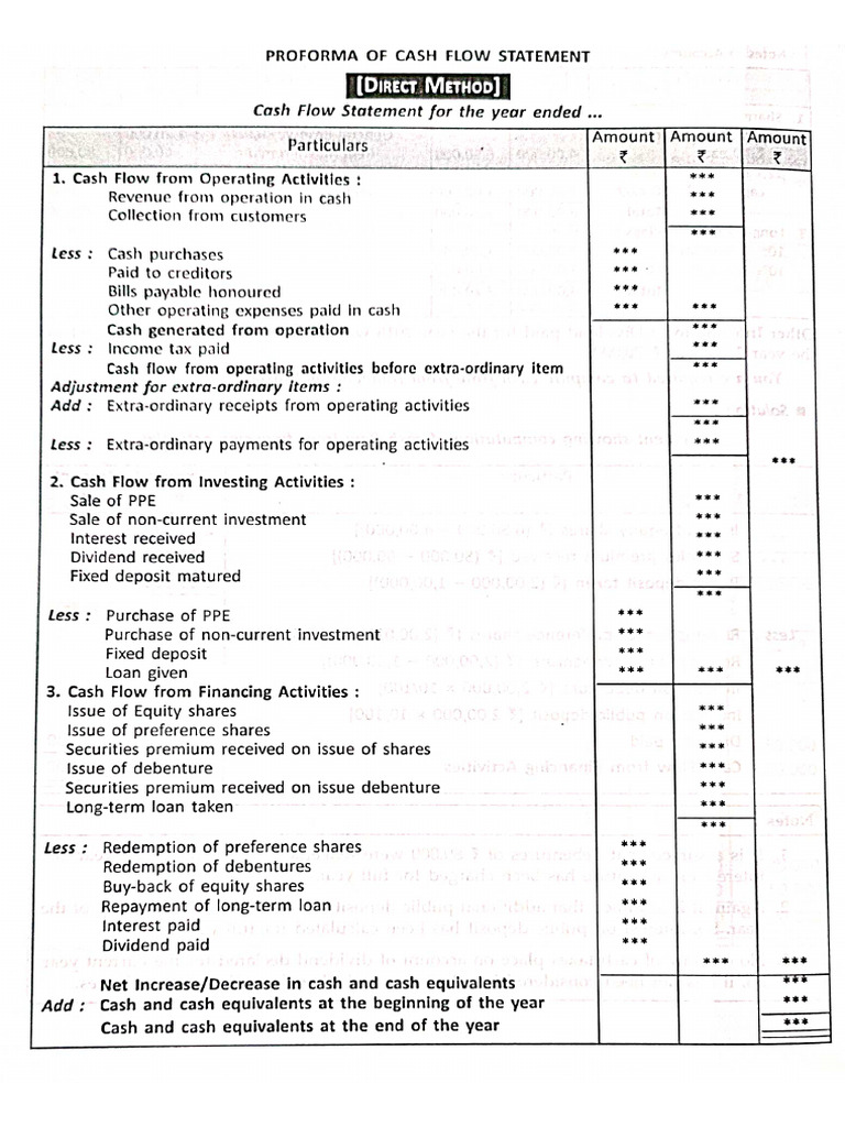 Cash Flow Format | PDF