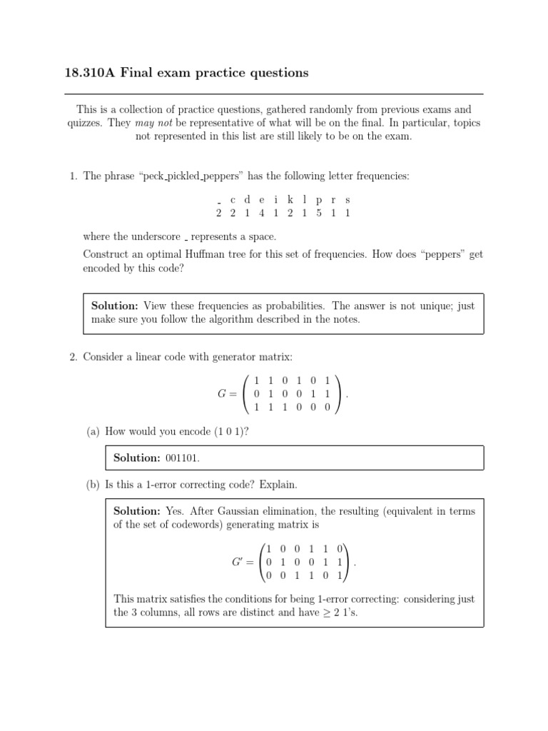 Final Practice Pdf Linear Programming Mathematical Analysis 