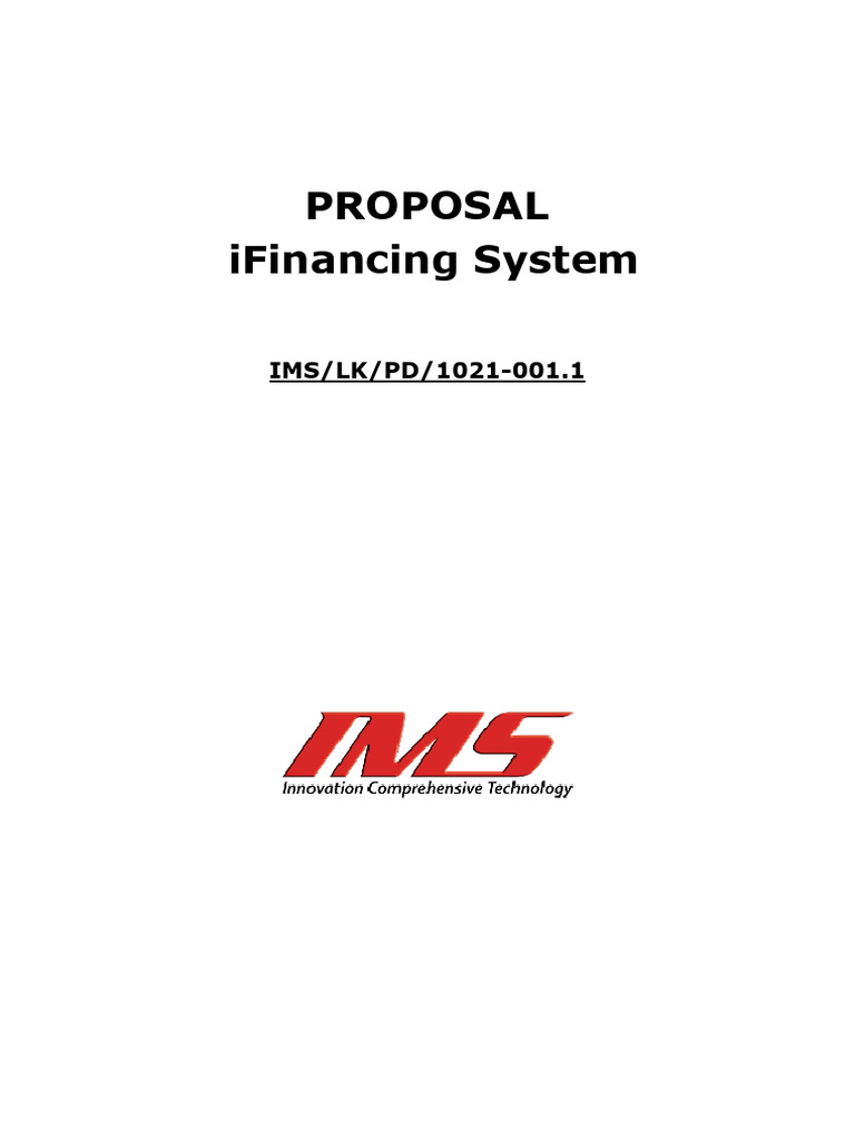 LK - IMS_Proposal iFinancing System v1.0 | Download Free PDF | Indonesian Rupiah | Application ...