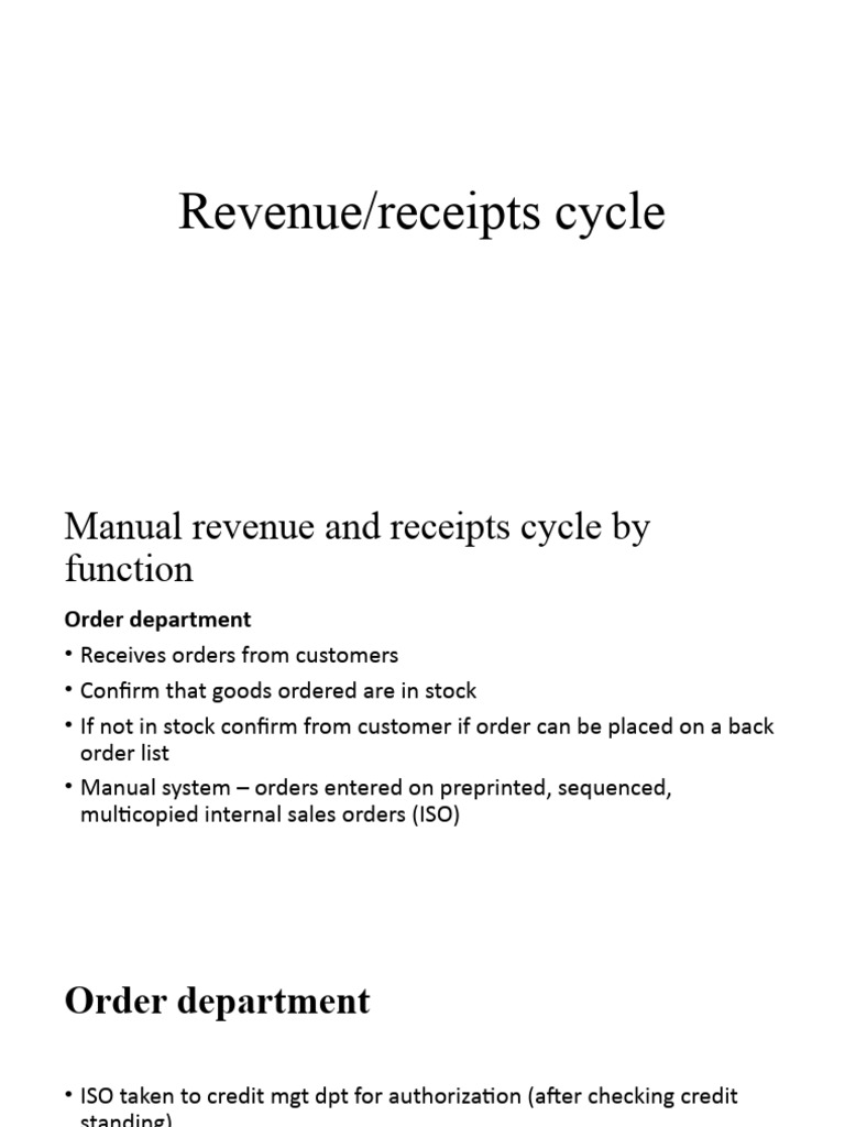Revenue Receipts Cycle Controls | Download Free PDF | Receipt | Invoice