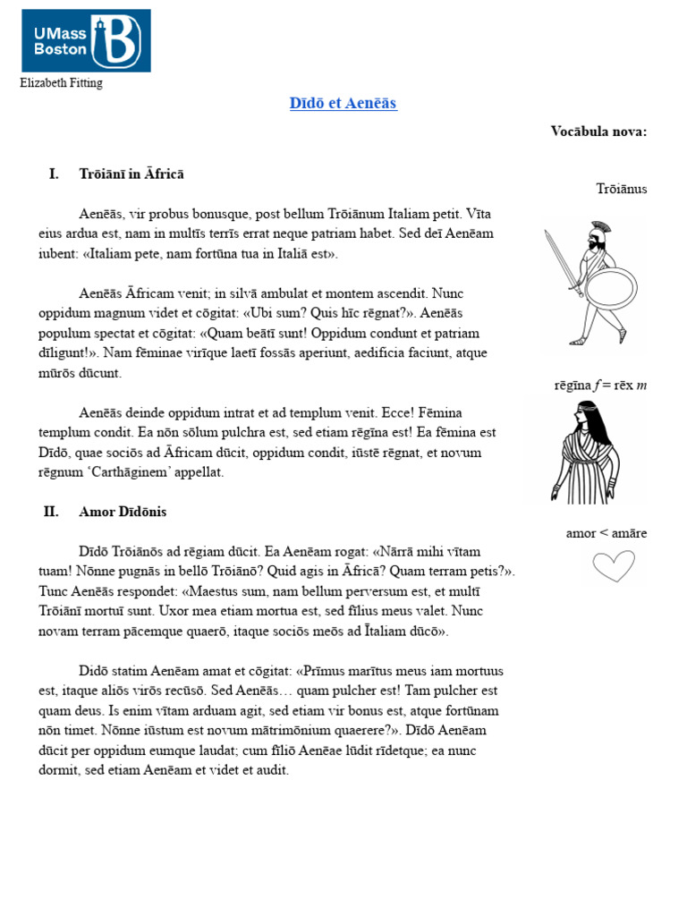 Dīdō Et Aenēās (Capitulum III) | PDF