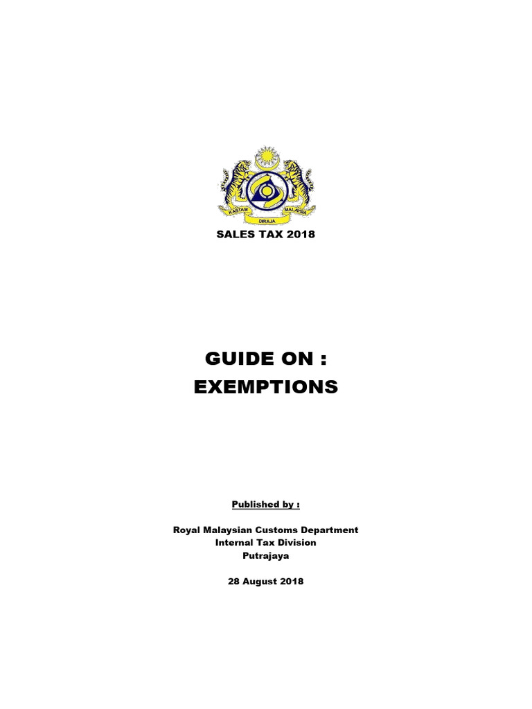 Guide On SalesTax Exemptions | PDF | Taxes | Tax Exemption