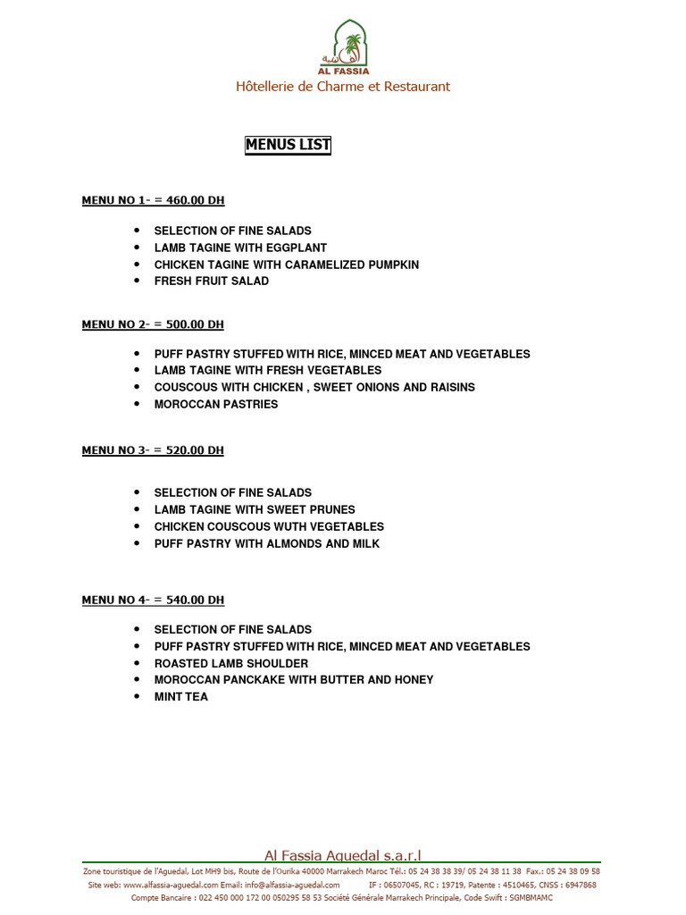 Proposition menus 2023 en anglais WS | PDF | Pancake | Asian Cuisine