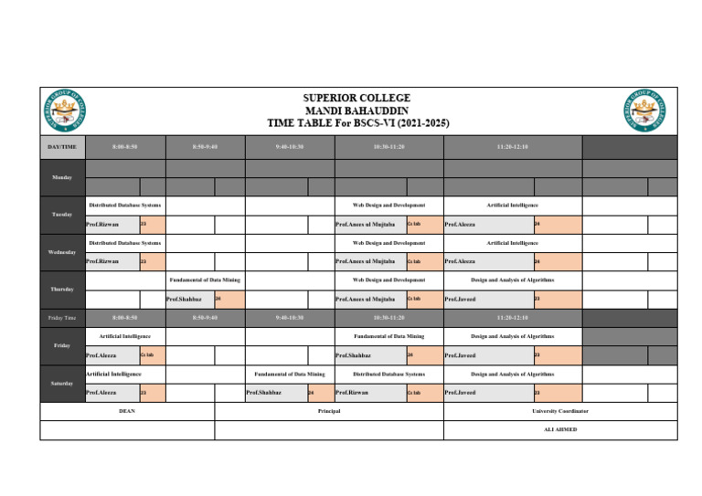 BSCS Vi (Gcuf) W.E.F 24-5-2024 | PDF | Computer Science | Applied Mathematics