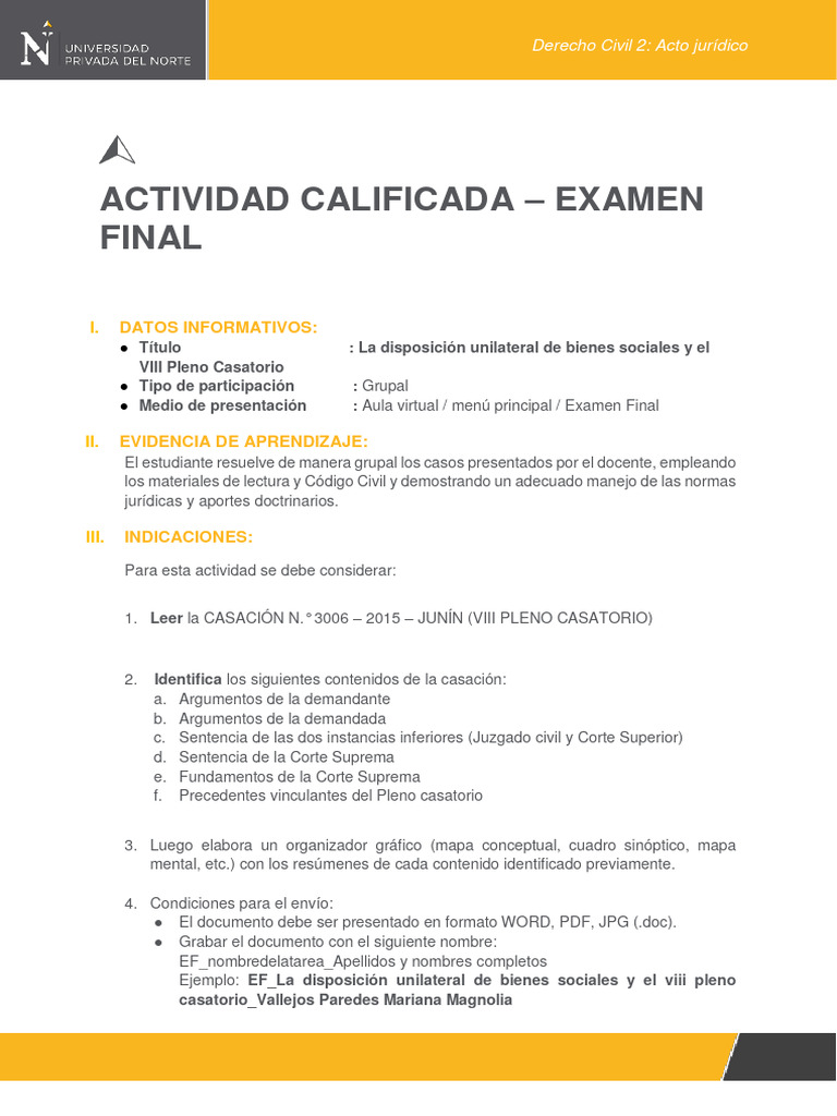 EF - La Disposición Unilateral de Bienes Sociales y El VIII Pleno Casatorio - INGA SAN MARTIN ...