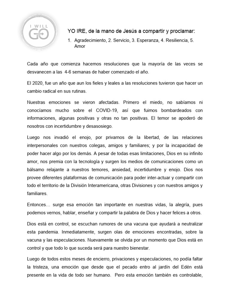 YO IRE Narrativa | PDF | Las emociones | Amor