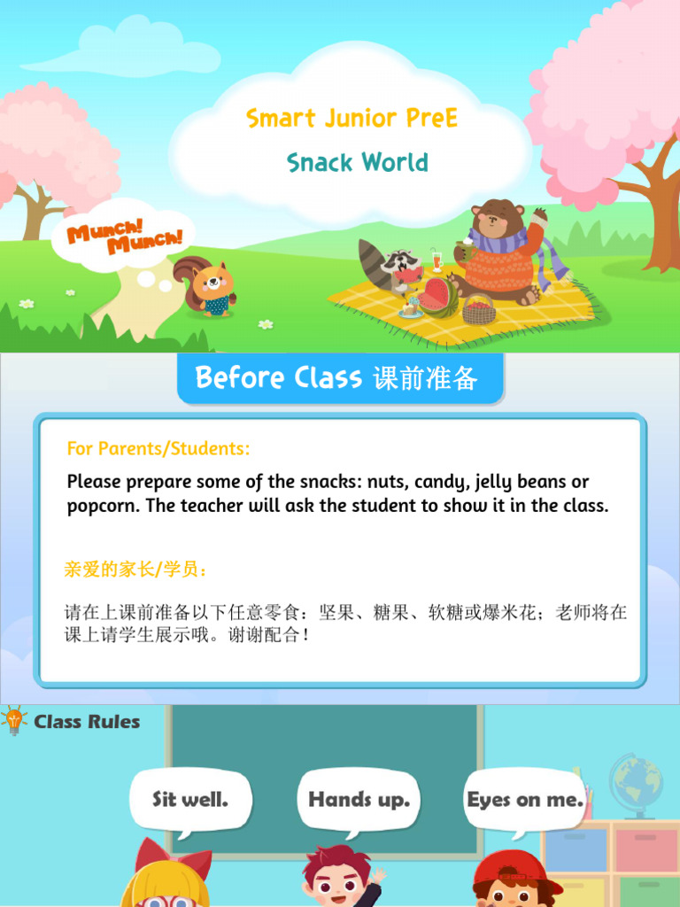 Snack Preparation for Smart Junior Class | PDF