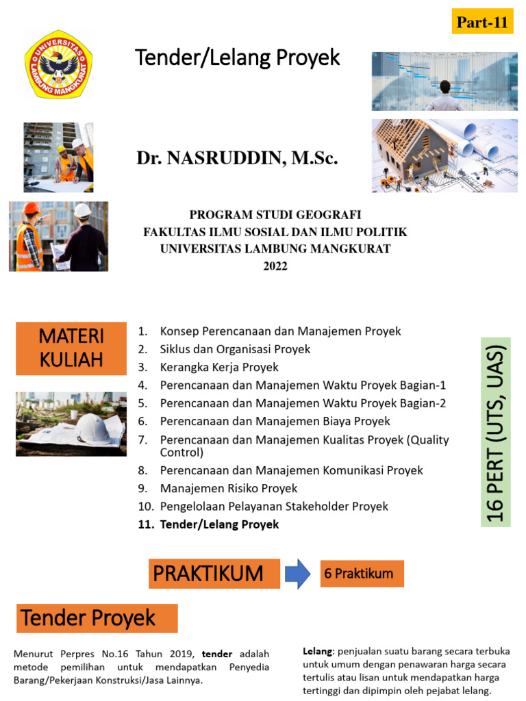 Panduan Tender Proyek Universitas | PDF | Pengelolaan Keuangan & Uang