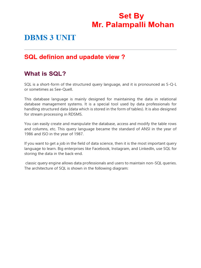 DBMS 3 - 5 Unit PM | PDF | Databases | Relational Model
