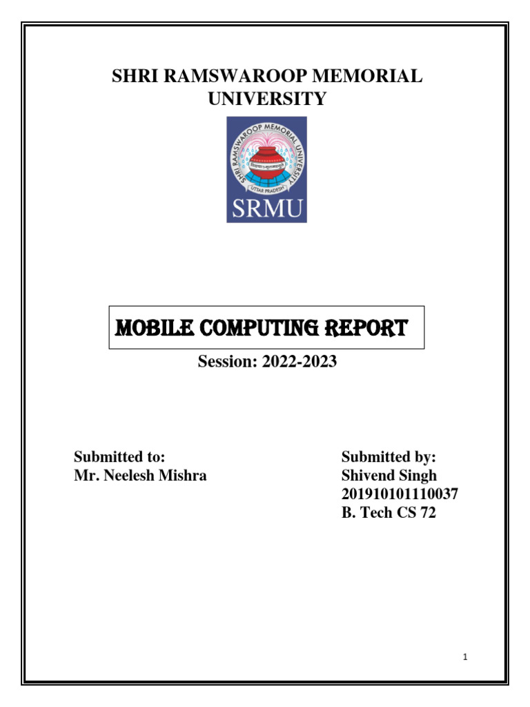 Mobile Computing Report | Download Free PDF | Distributed Computing | Process (Computing)