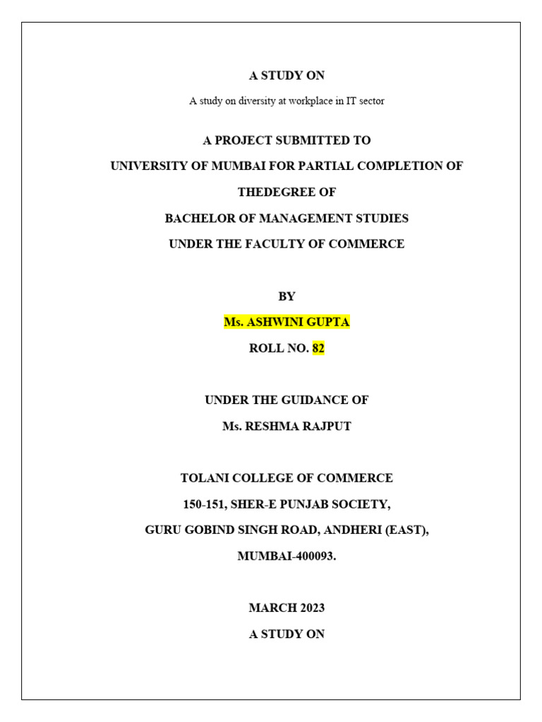 Project Work Template | PDF | Sampling (Statistics) | Data