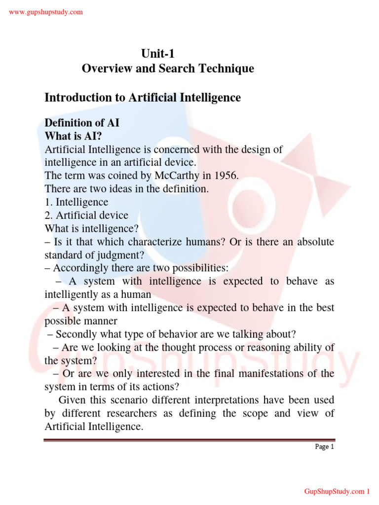 Artificial Intelligence | PDF | Artificial Intelligence | Intelligence ...