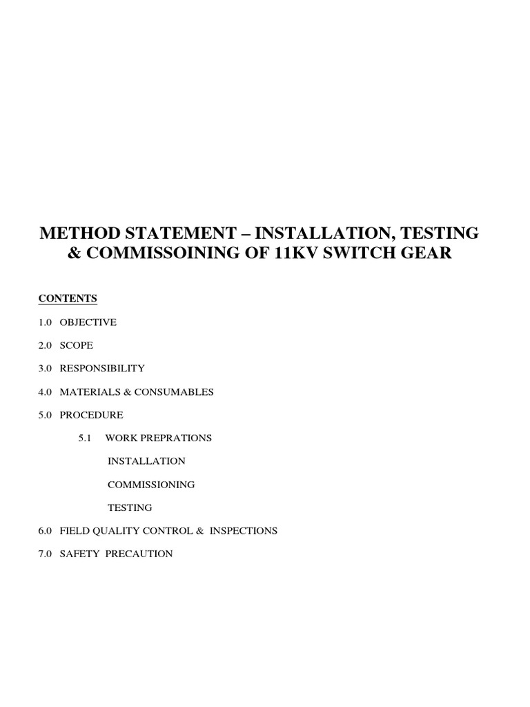 MS Installation of RMU system | Download Free PDF | Relay | Electrical ...