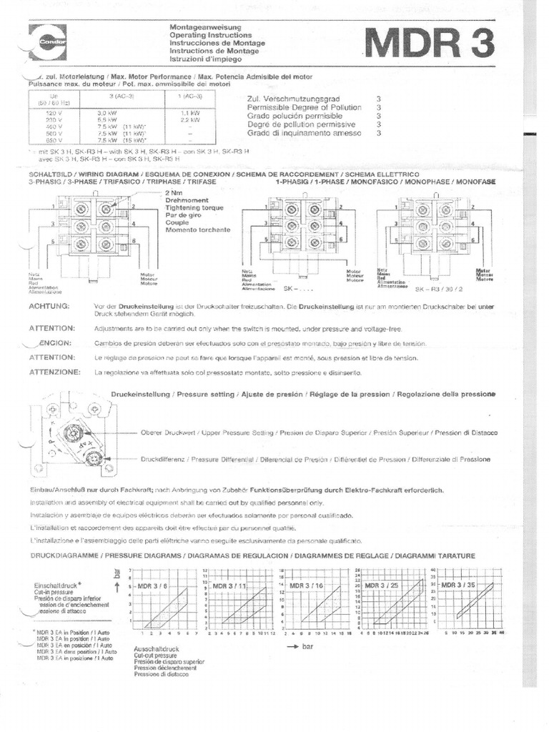 Condor MDR 3 Contactor | PDF