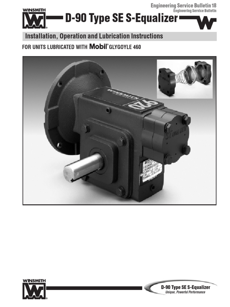 Winsmith D-90 Type SE Speed Reducer | PDF | Bearing (Mechanical ...